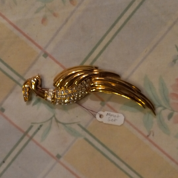 Monet | Jewelry | Monet Bird Of Paradise Rhinestone Brooch | Poshmark